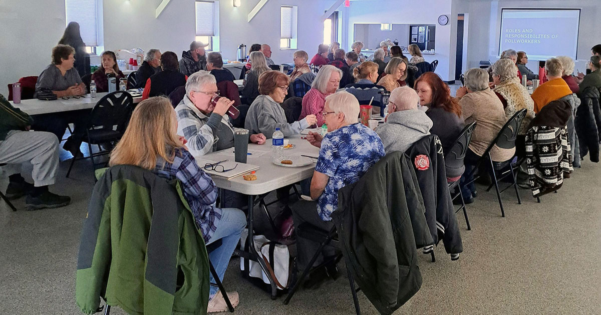 Election inspectors from Northern Oconto County met for training in ...